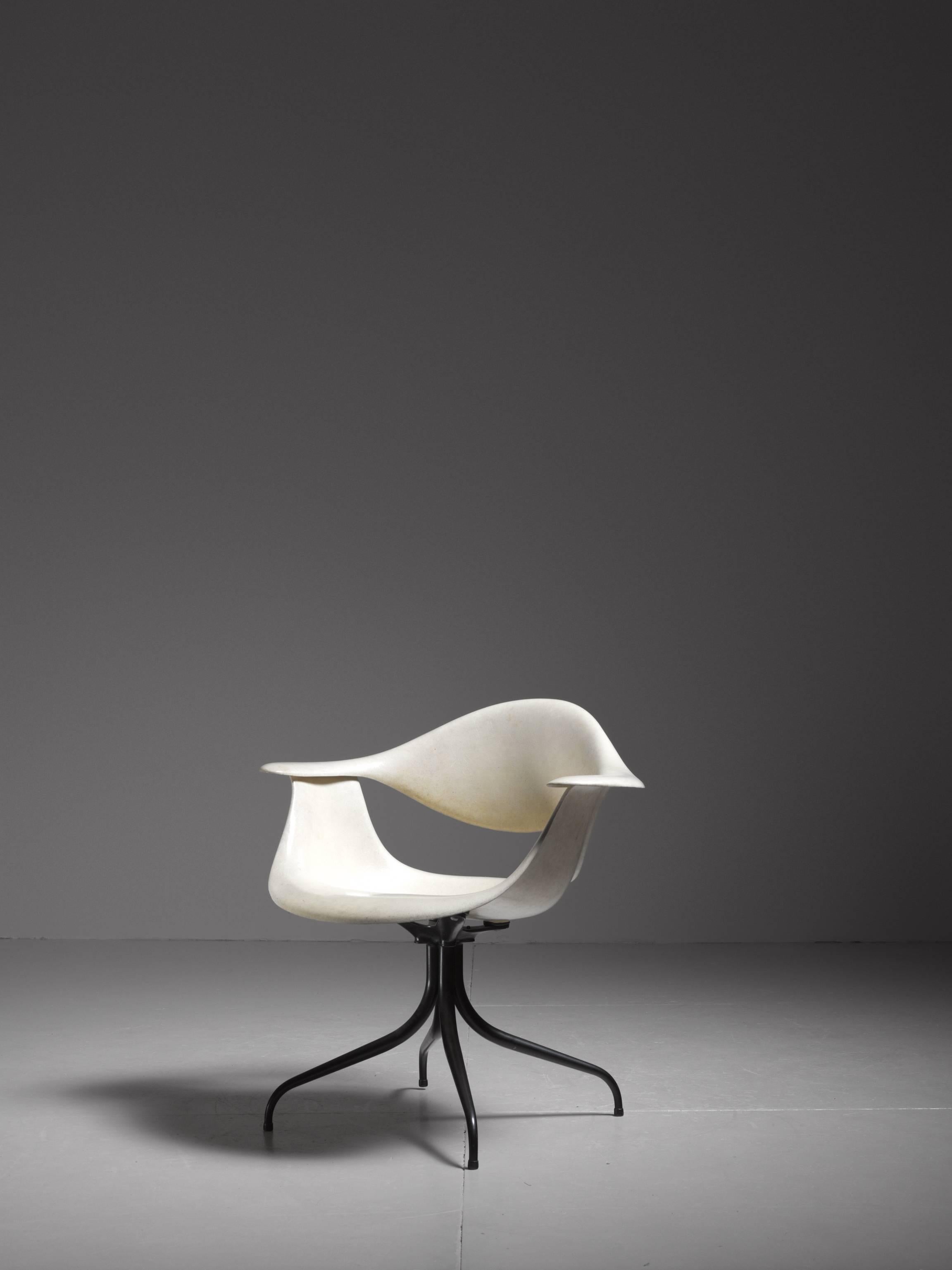 George Nelson Swaged Leg Chair for Herman Miller, 1950s For Sale at ...