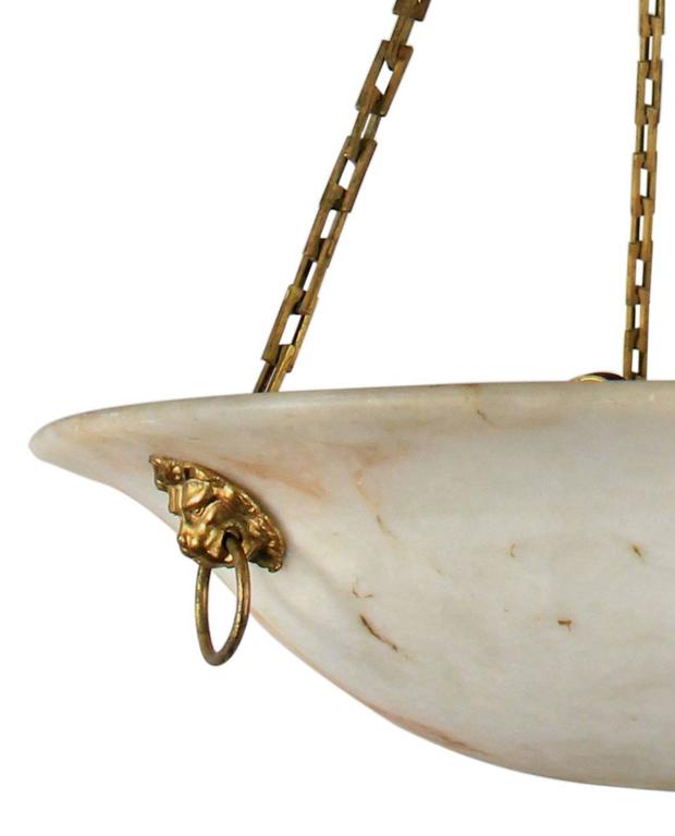 Pair of Alabaster Chandeliers at 1stDibs