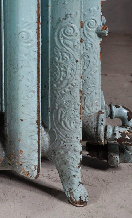 Very unusual cast iron radiator in a round shape. at 1stDibs