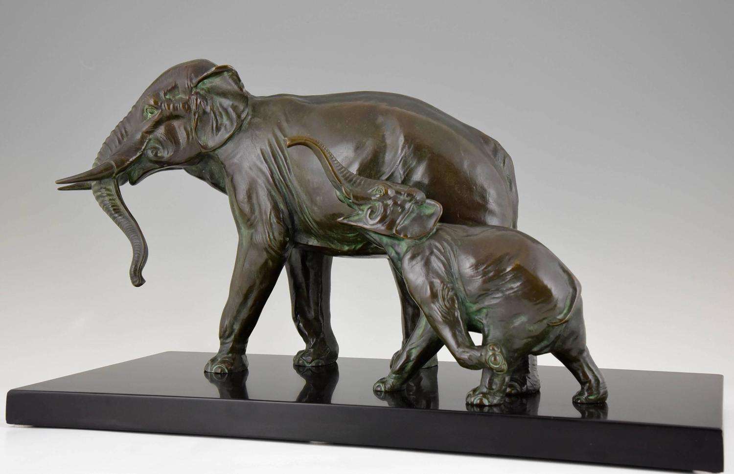 Irénée Rochard Art Deco Bronze Elephant Sculpture, France, 1930 at 1stdibs