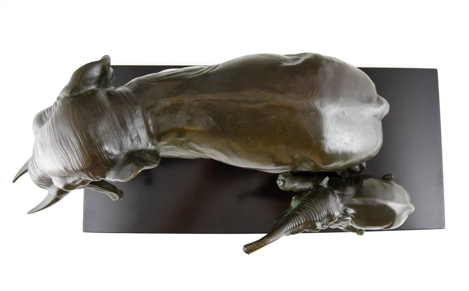 Irénée Rochard Art Deco Bronze Elephant Sculpture, France, 1930 at 1stdibs