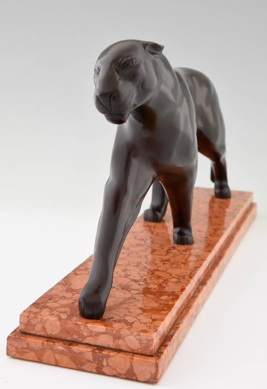 Michel Decoux Art Deco Bronze Panther Sculpture 1930 France at 1stDibs ...