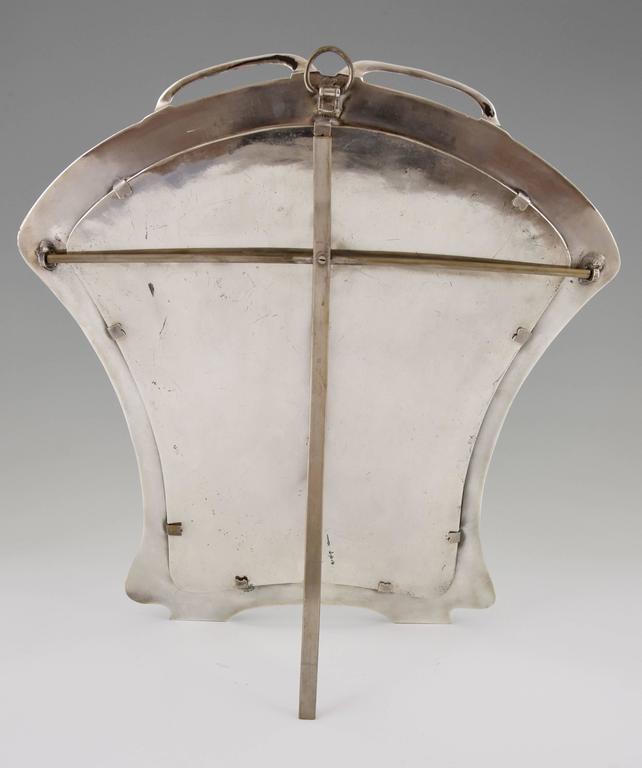 Silvered Art Nouveau mirror by Orivit beveled glass, Germany 1904. at ...