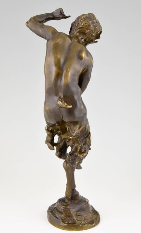 Antique Bronze Sculpture of a Dancing Satyr by Jules Jacques Labatut 1880 at 1stDibs | satyr ...