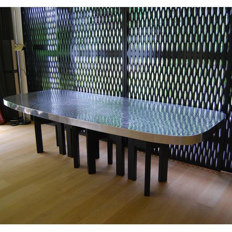 Aluminium Dining Room Table by Ado Chale For Sale at 1stDibs