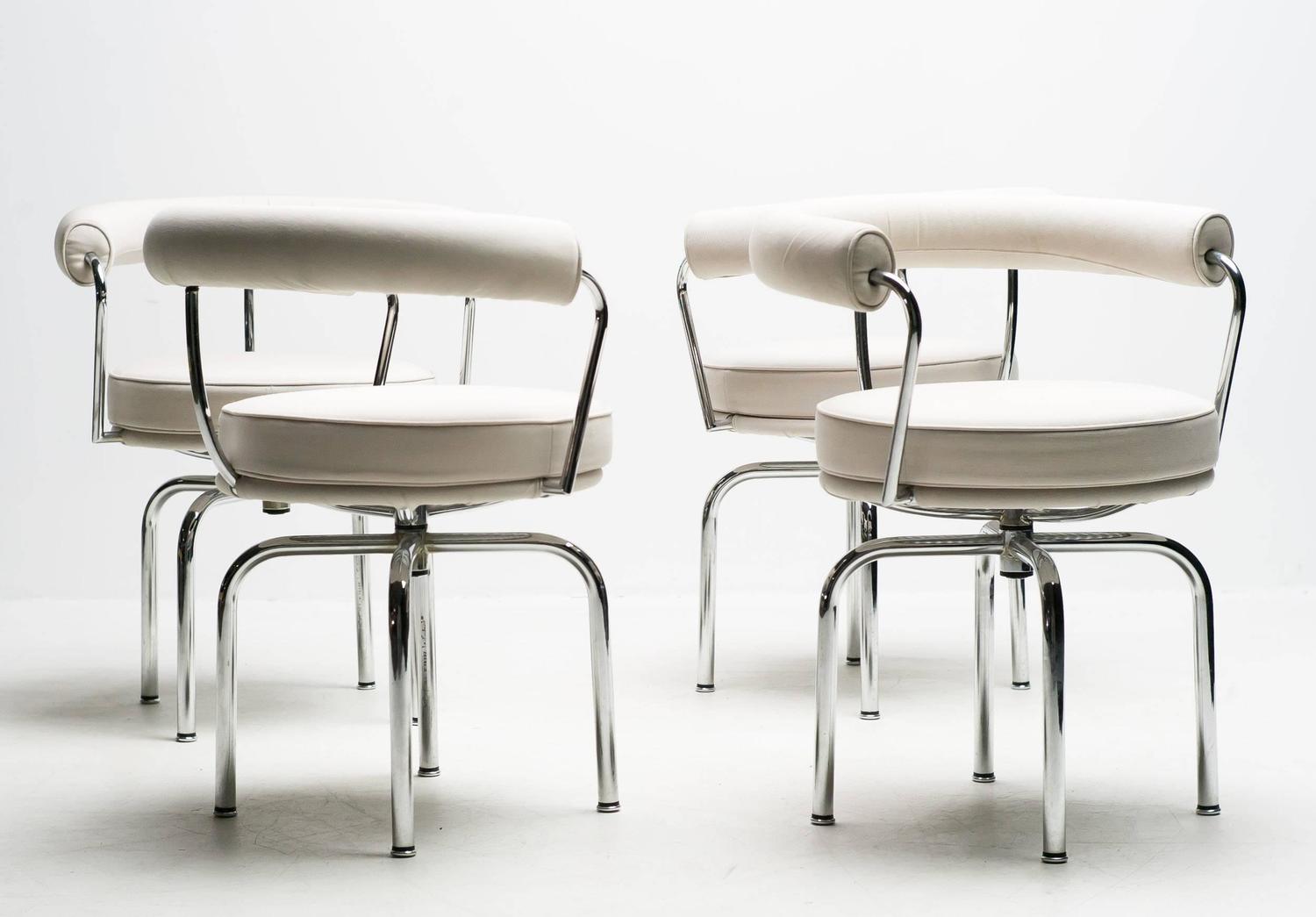 Set Of Four Charlotte Perriand Lc7 Chairs By Cassina For Sale At 1stdibs