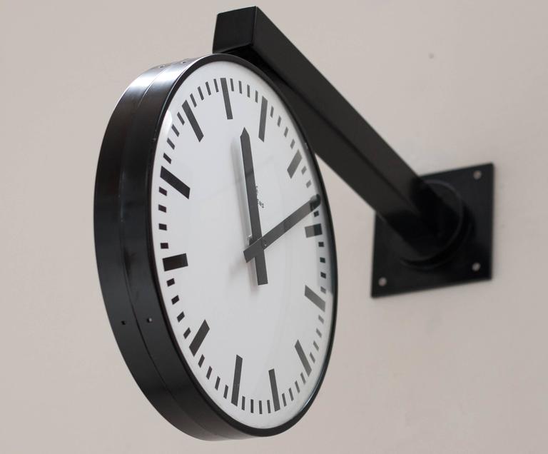 Siemens Double Faced Railway Station Clock at 1stDibs