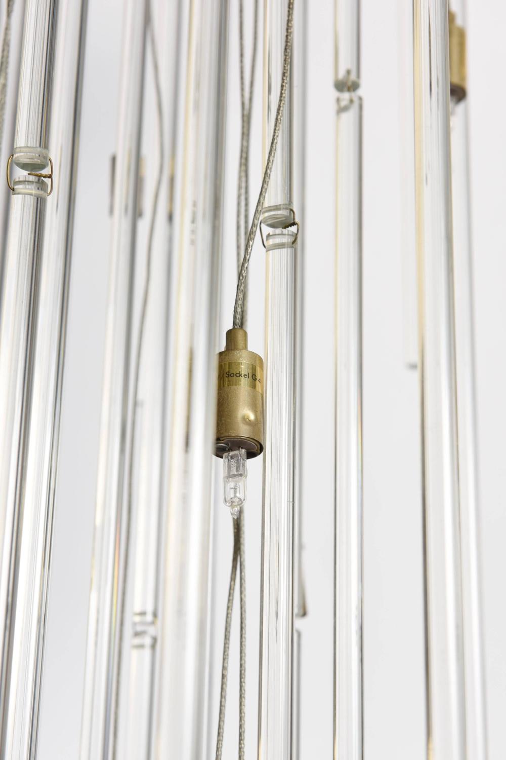 Mid-Century Modernist Large Lightolier Crystal Rod Chandelier For Sale ...