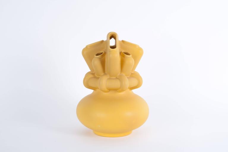 RODERICK VOS for COR UNUM Vase in sunflower yellow made by Cor Unum at ...