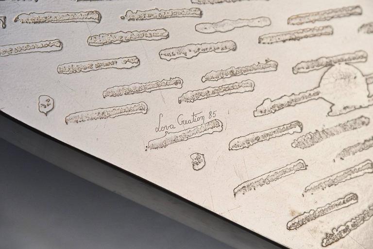 Lova Creation Etched Brass Sun Table, Belgium, 1985 at 1stDibs