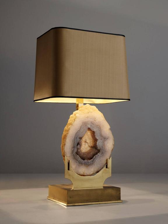 Very Large 3ft. / 90 cm High Agate Table Lamp For Sale at 1stDibs
