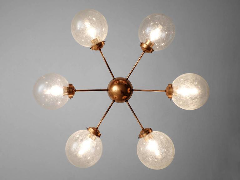 Sputnik Chandelier in Copper and Glass For Sale at 1stDibs | copper ...