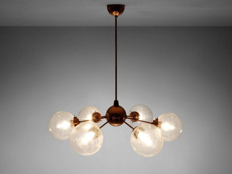 Sputnik Chandelier in Copper and Glass For Sale at 1stDibs | copper ...
