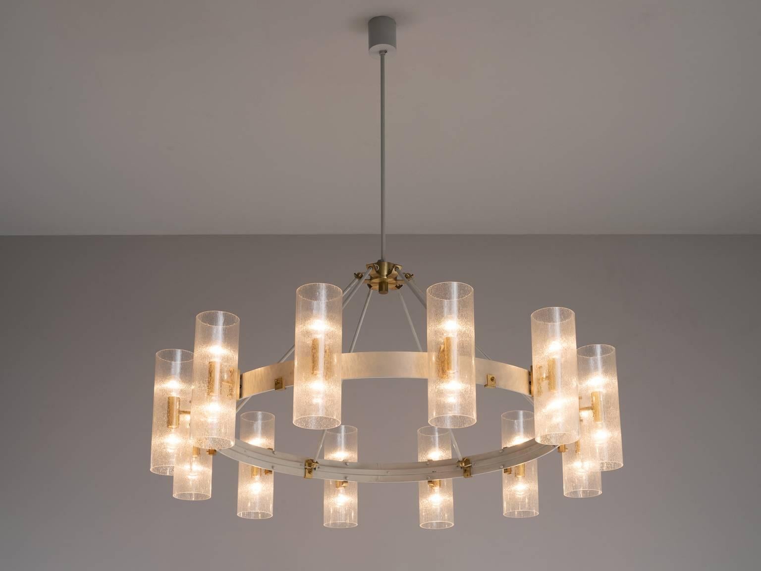 Extreme Large Chandelier with Solid Brass Accents For Sale at 1stDibs