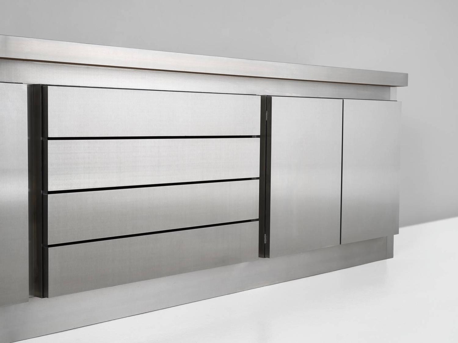 Lodovico Acerbis Stainless Steel Sideboard for Acerbis For Sale at 1stdibs