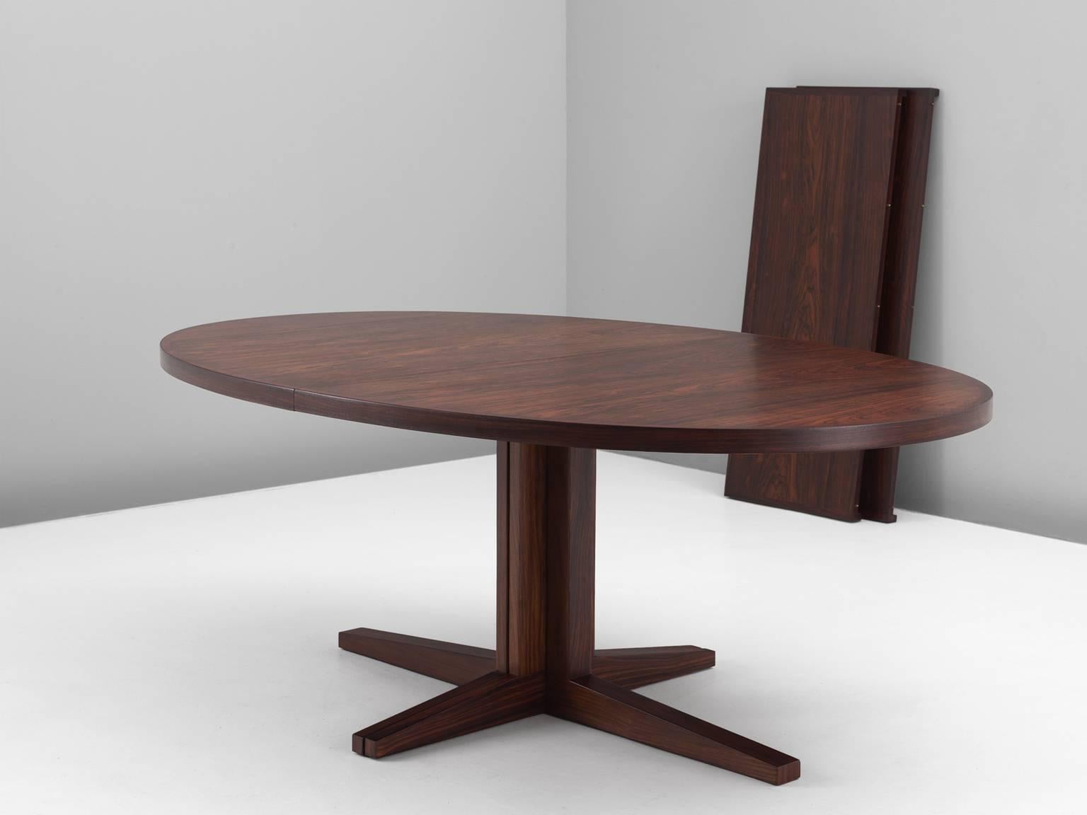 Extendable Oval Dining Table in Rosewood For Sale at 1stDibs | oval ...