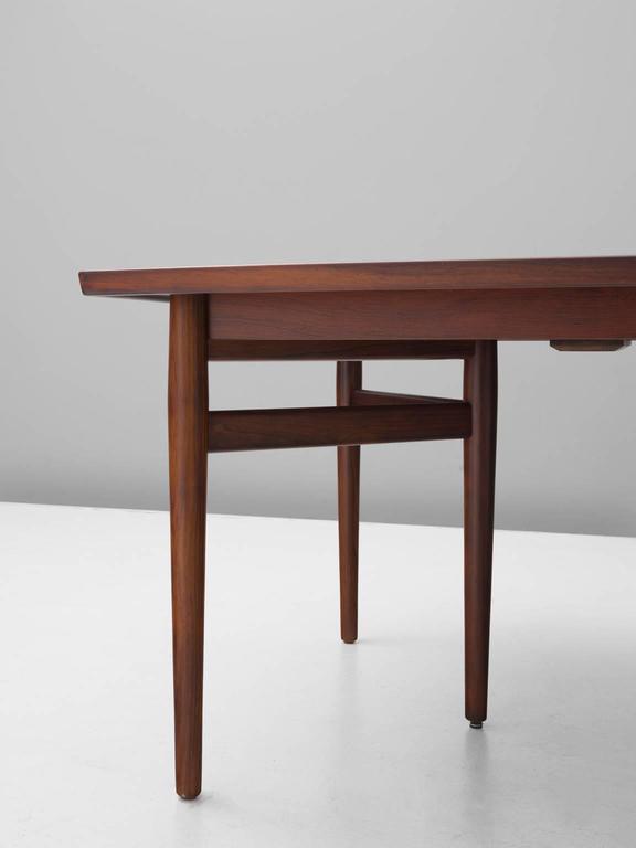 Large Arne Vodder Dining Table in Rosewood For Sale at 1stDibs