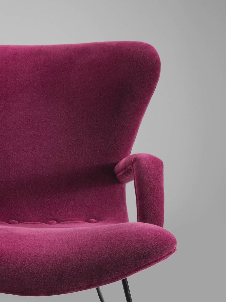 Eisler and Hauner Pair of Magenta Chairs, 1950s For Sale at 1stDibs