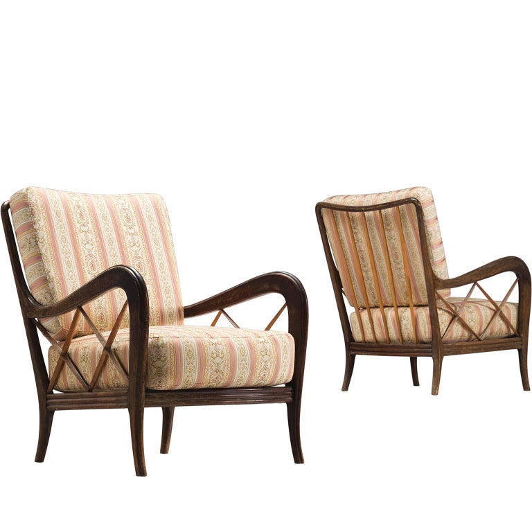Italian Easy Chairs, circa 1960 For Sale at 1stDibs