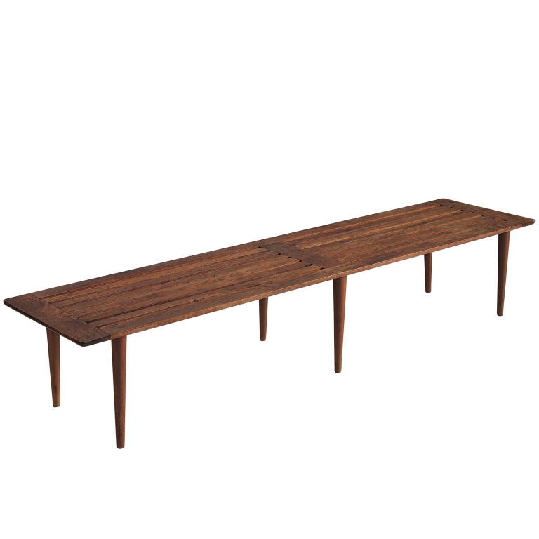 Large 2mt/78inch Scandinavian Slatted Bench For Sale at 1stDibs