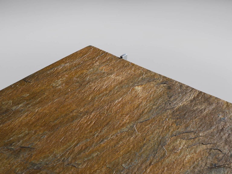 Poul Kjærholm PK61 Coffee Table in Patinated Ocre Slate at 1stDibs