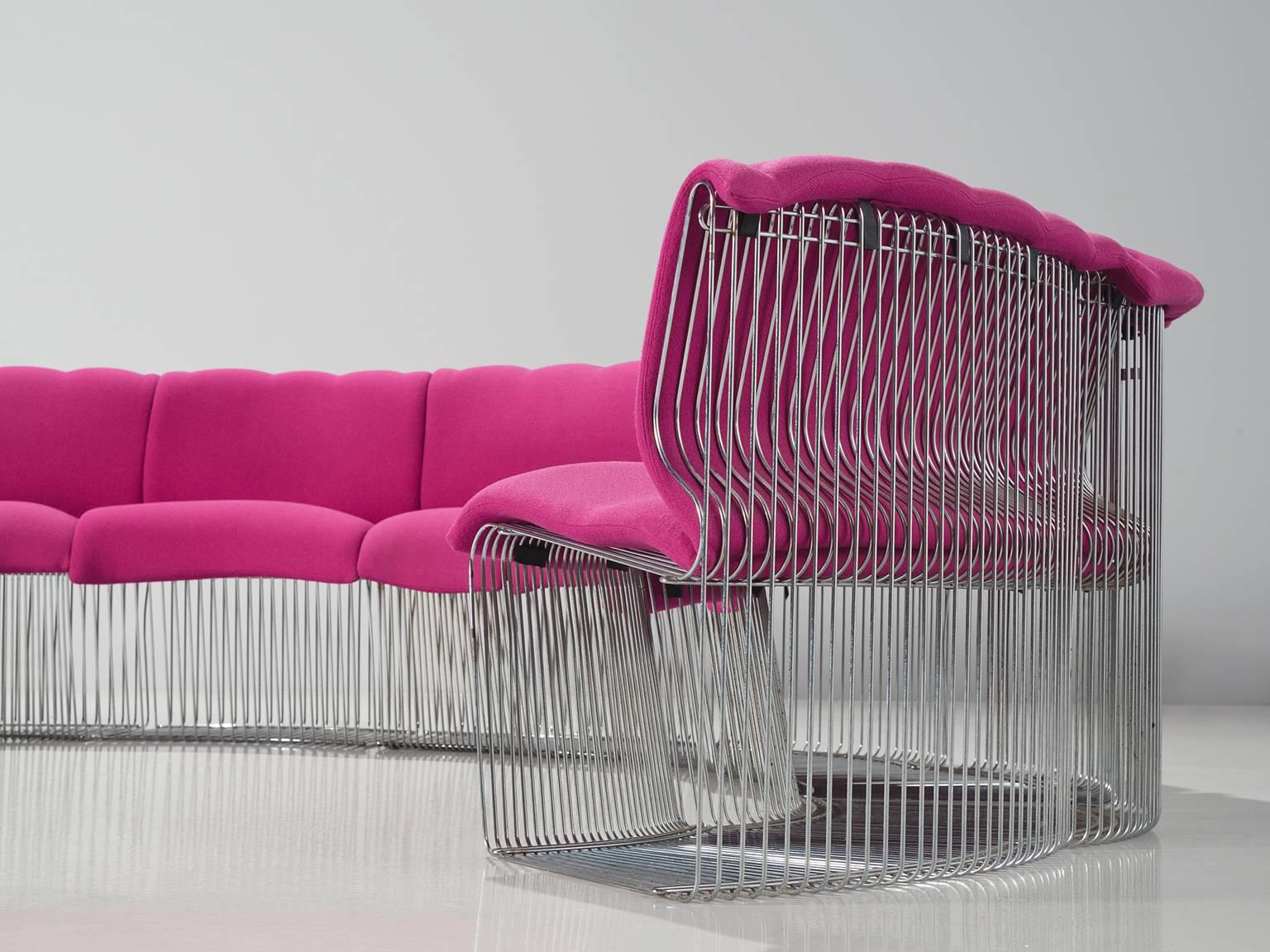Verner Panton for Fritz Hansen Pink 'Pantonova' Sofa For Sale at ...