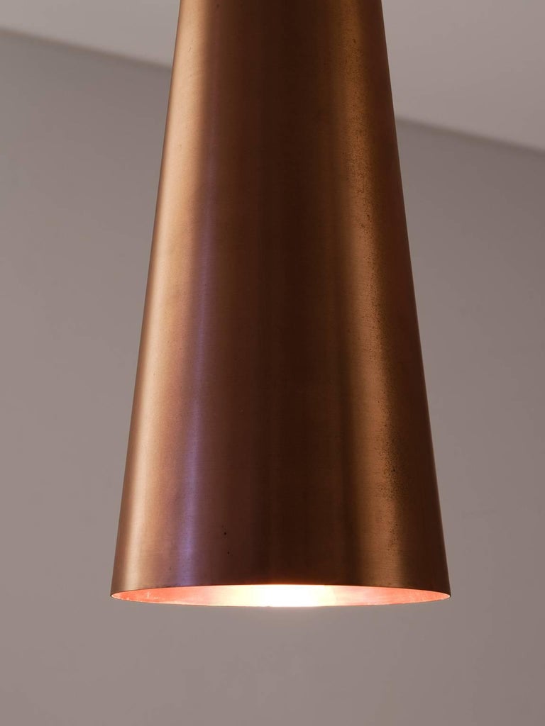 Set of Four Solid Copper Pendants For Sale at 1stDibs
