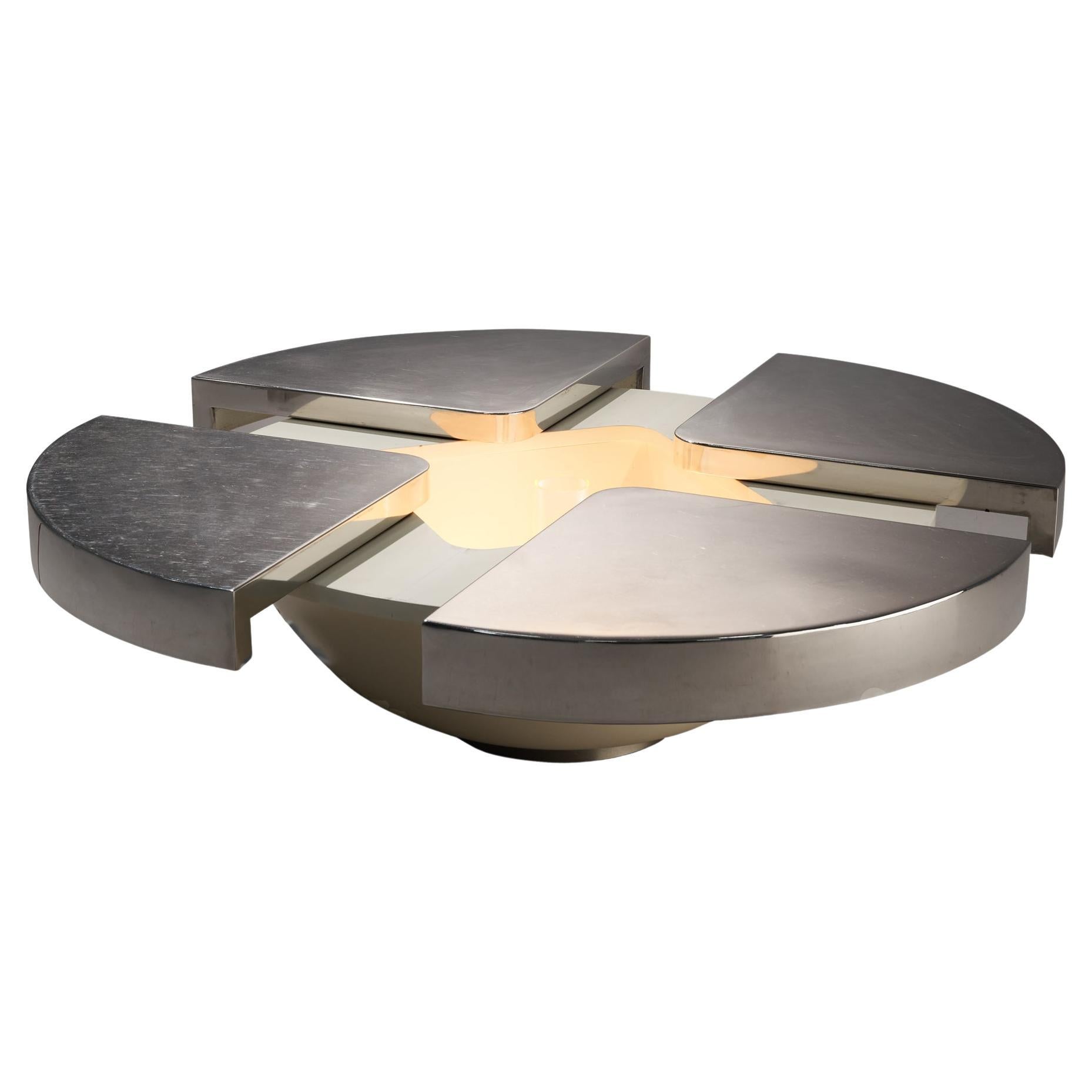 Cesare Augusto Nava Coffee Table 'Quadrifoglio' with Internal Light ...