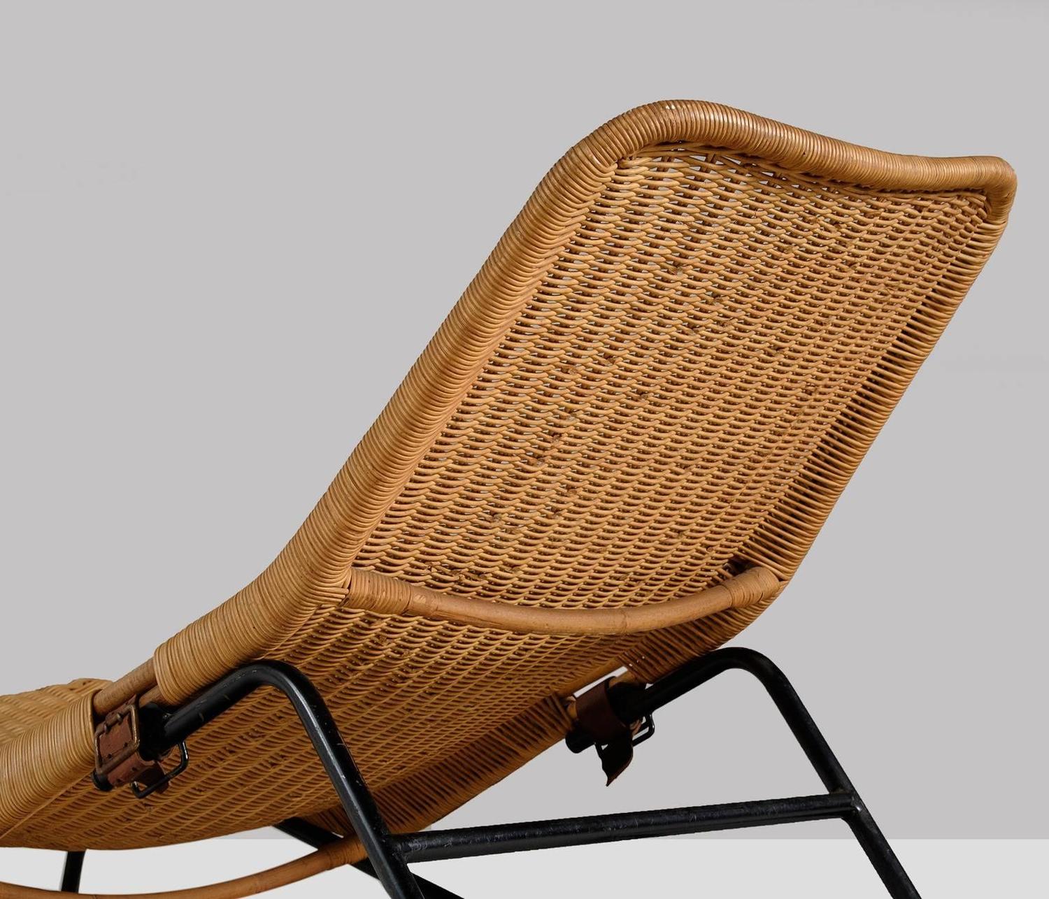 Set of Two Chaise Lounges in Cane For Sale at 1stdibs