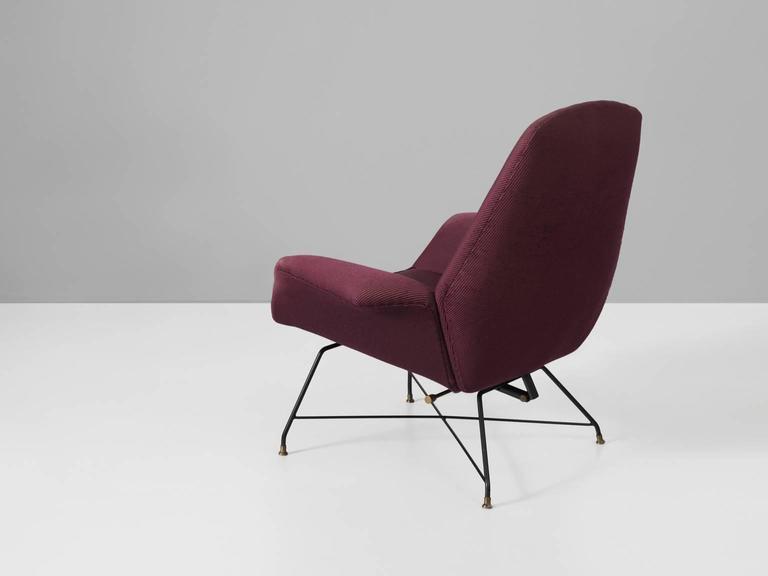 Augusto Bozzi Purple Adjustable Easy Chair for Saporiti For Sale at 1stDibs