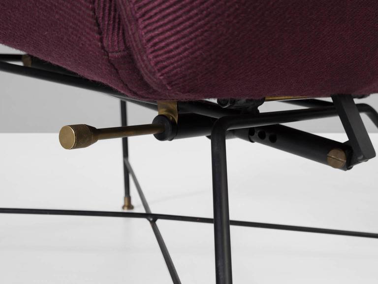 Augusto Bozzi Purple Adjustable Easy Chair for Saporiti For Sale at 1stDibs