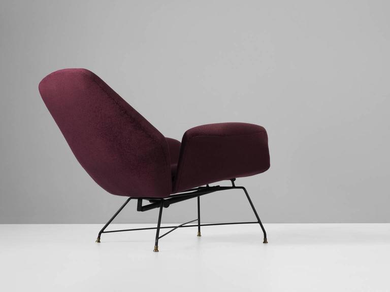 Augusto Bozzi Purple Adjustable Easy Chair for Saporiti For Sale at 1stDibs