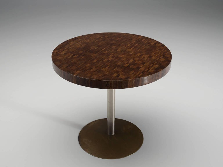 Jules Wabbes Exclusive Small Round Table in Wenge For Sale at 1stDibs