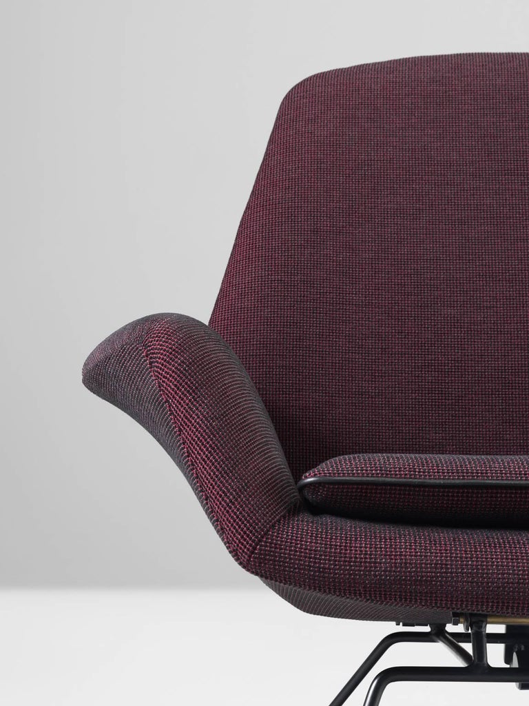 Augusto Bozzi Newly Upholstered Purple Adjustable Easy Chair for ...