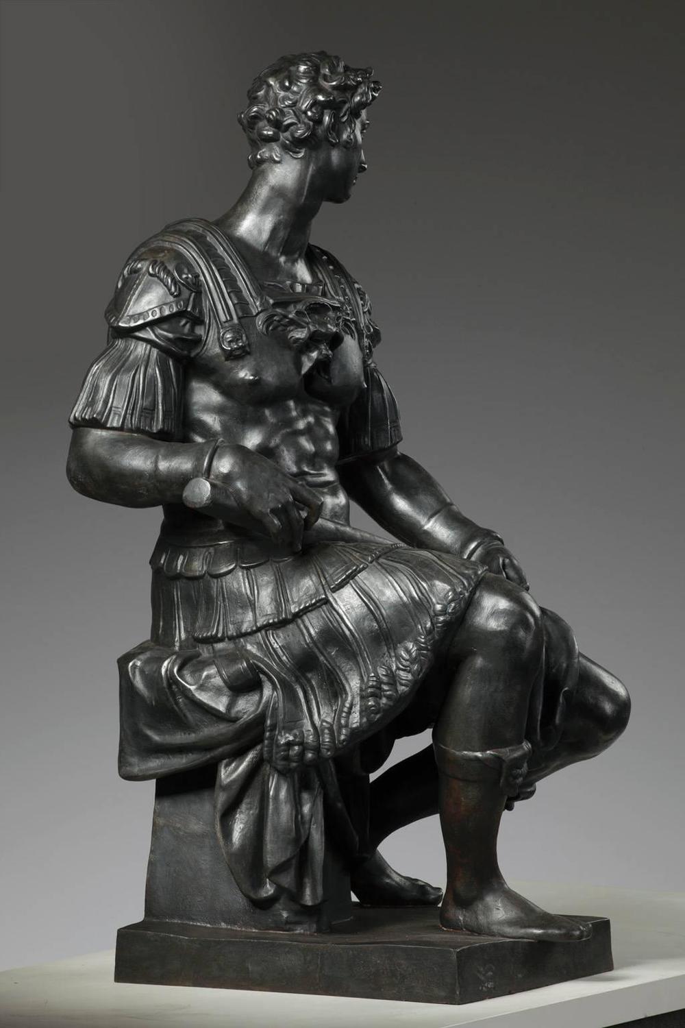 A 19th C. Cast Iron Statue of Giuliano de Medici by Foundry Val d'Osne ...