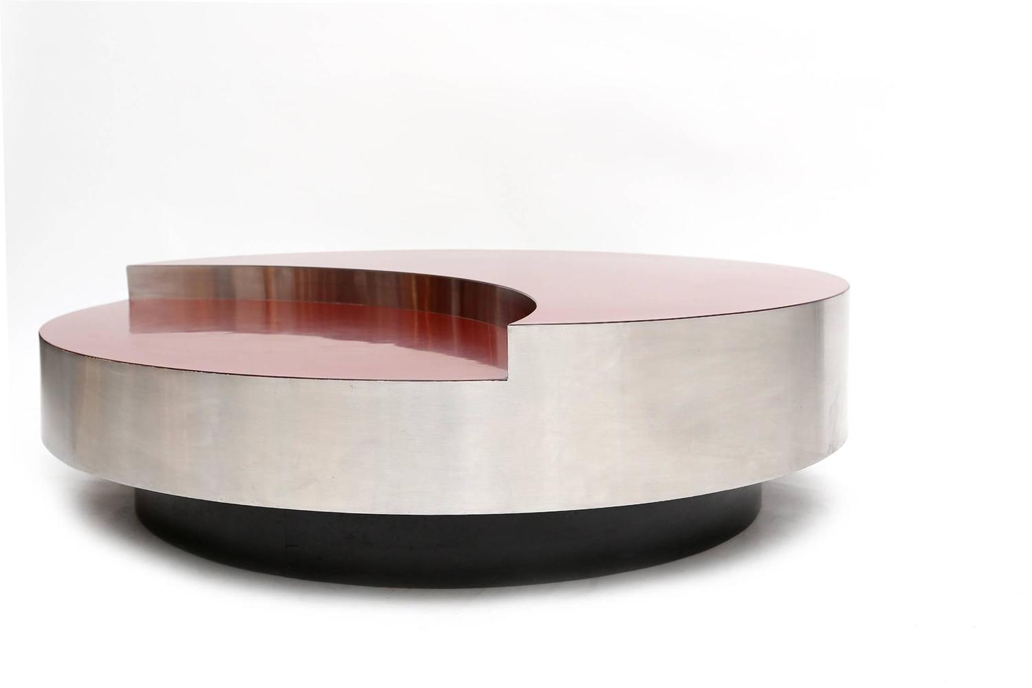 Willy Rizzo Revolving Coffee Table at 1stdibs
