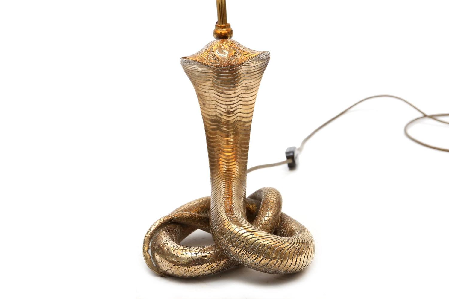 Brass Cobra Lamp at 1stdibs