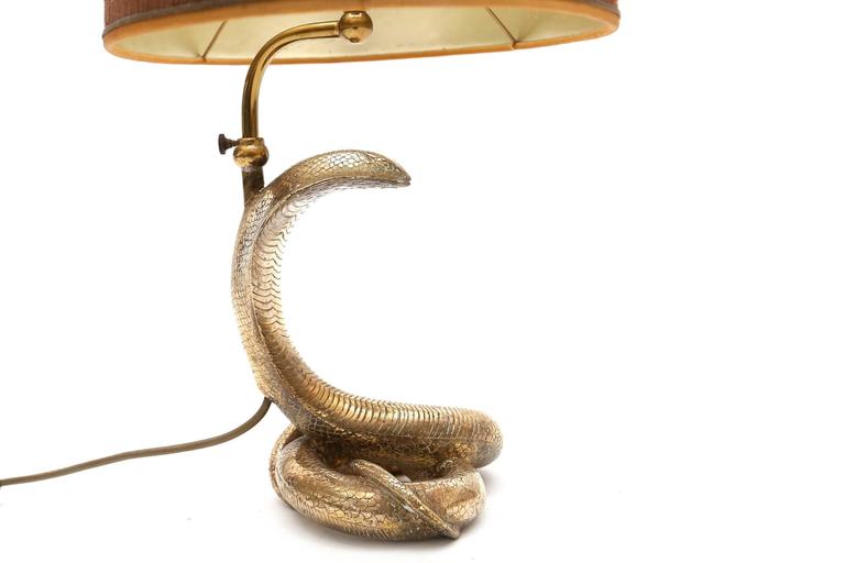 Brass Cobra Lamp at 1stDibs