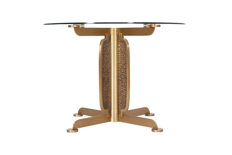 Hollywood Regency Brass Dining Table by Luciano Frigerio at 1stDibs