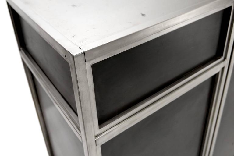 Chrome and Metal Bar at 1stDibs