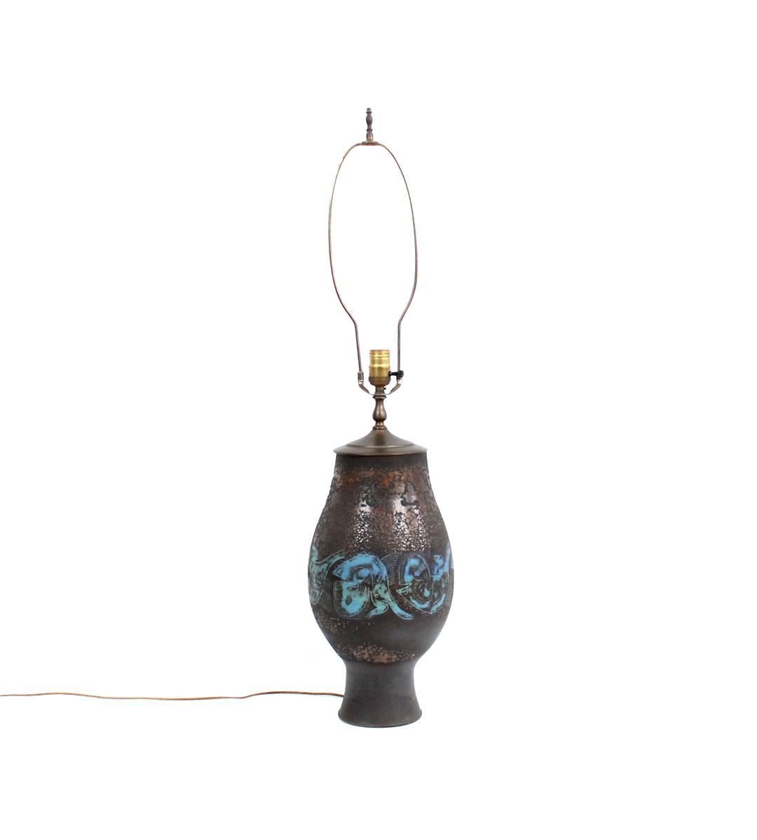 Edwin and Mary Scheier Pottery Lamp at 1stDibs