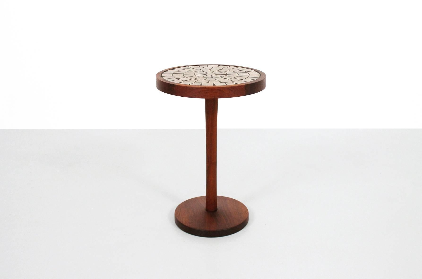 Martz for Marshall Studios Ceramic and Walnut Table at 1stDibs