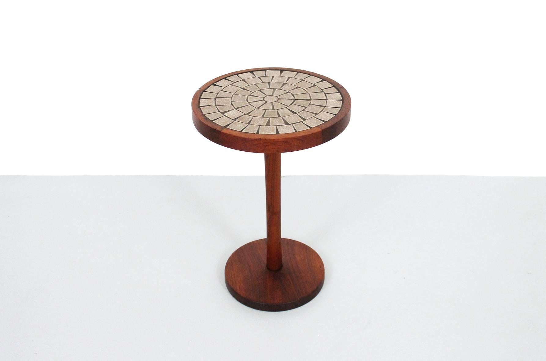 Martz for Marshall Studios Ceramic and Walnut Table at 1stDibs