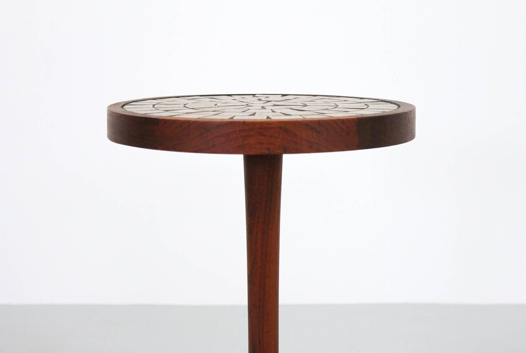 Martz for Marshall Studios Ceramic and Walnut Table at 1stDibs
