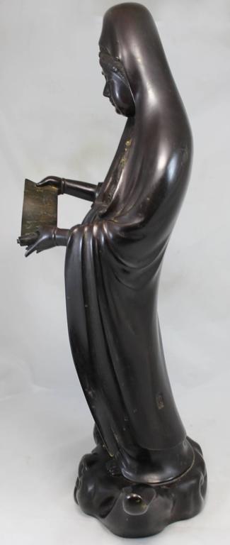 Japanese Meiji Bronze Figure of a Woman with Scroll at 1stDibs ...