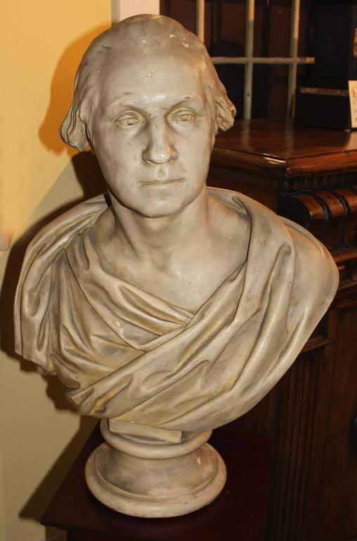 Early 20th Century Plaster Bust of George Washington with Later ...