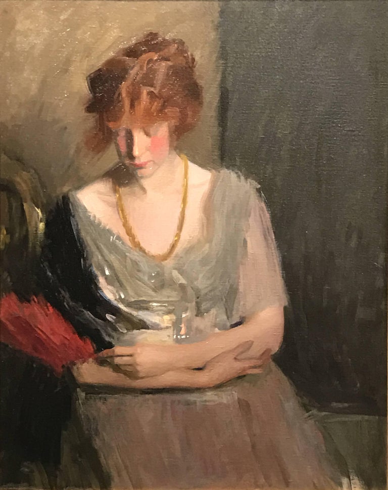 Louise Williams Jackson Oil Painting Portrait of a Red Haired Model For ...