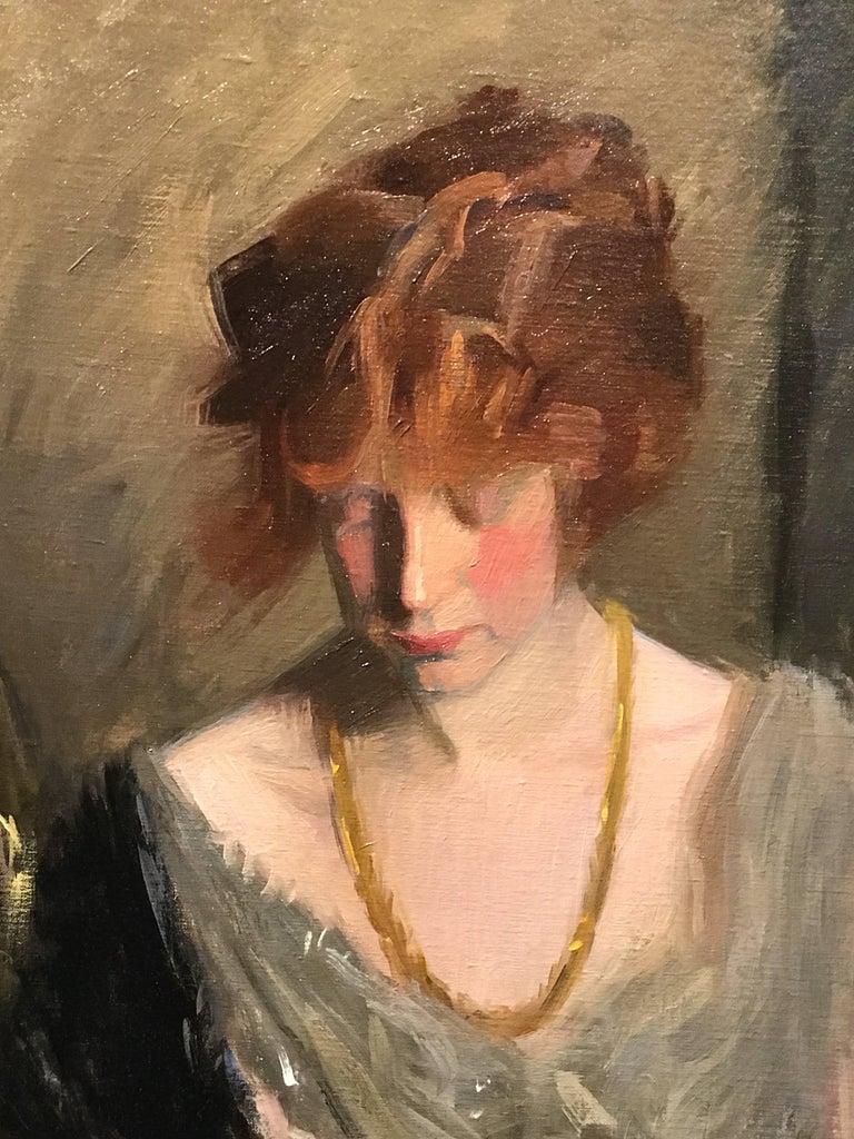 Louise Williams Jackson Oil Painting Portrait of a Red Haired Model For ...