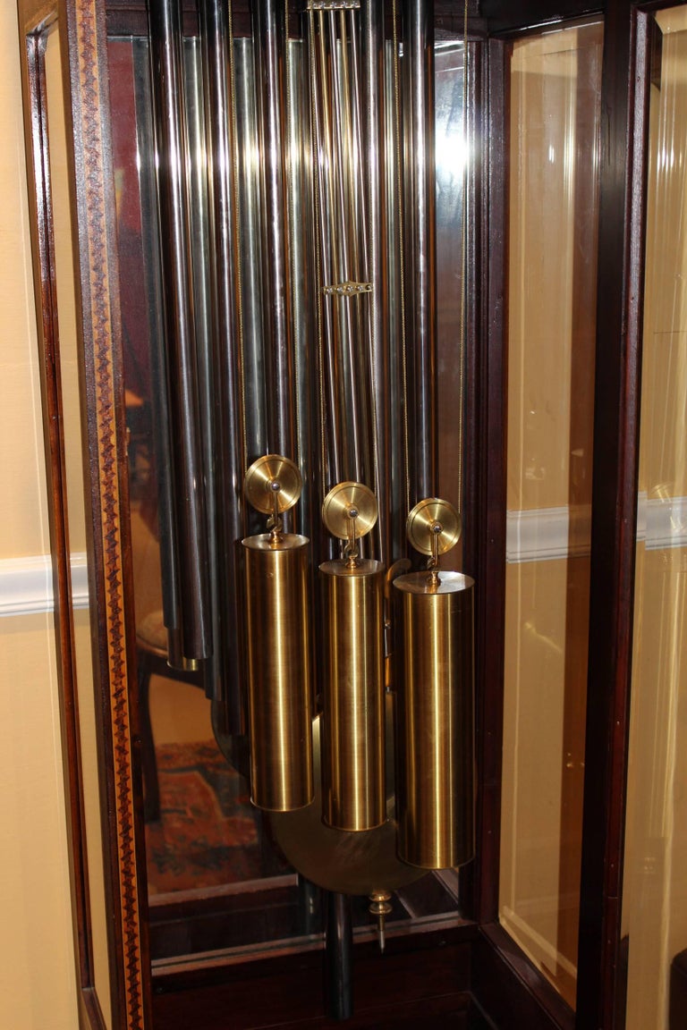 Jacques Mahogany and Glass Six Chime Tall Clock with Moon Phase, circa ...