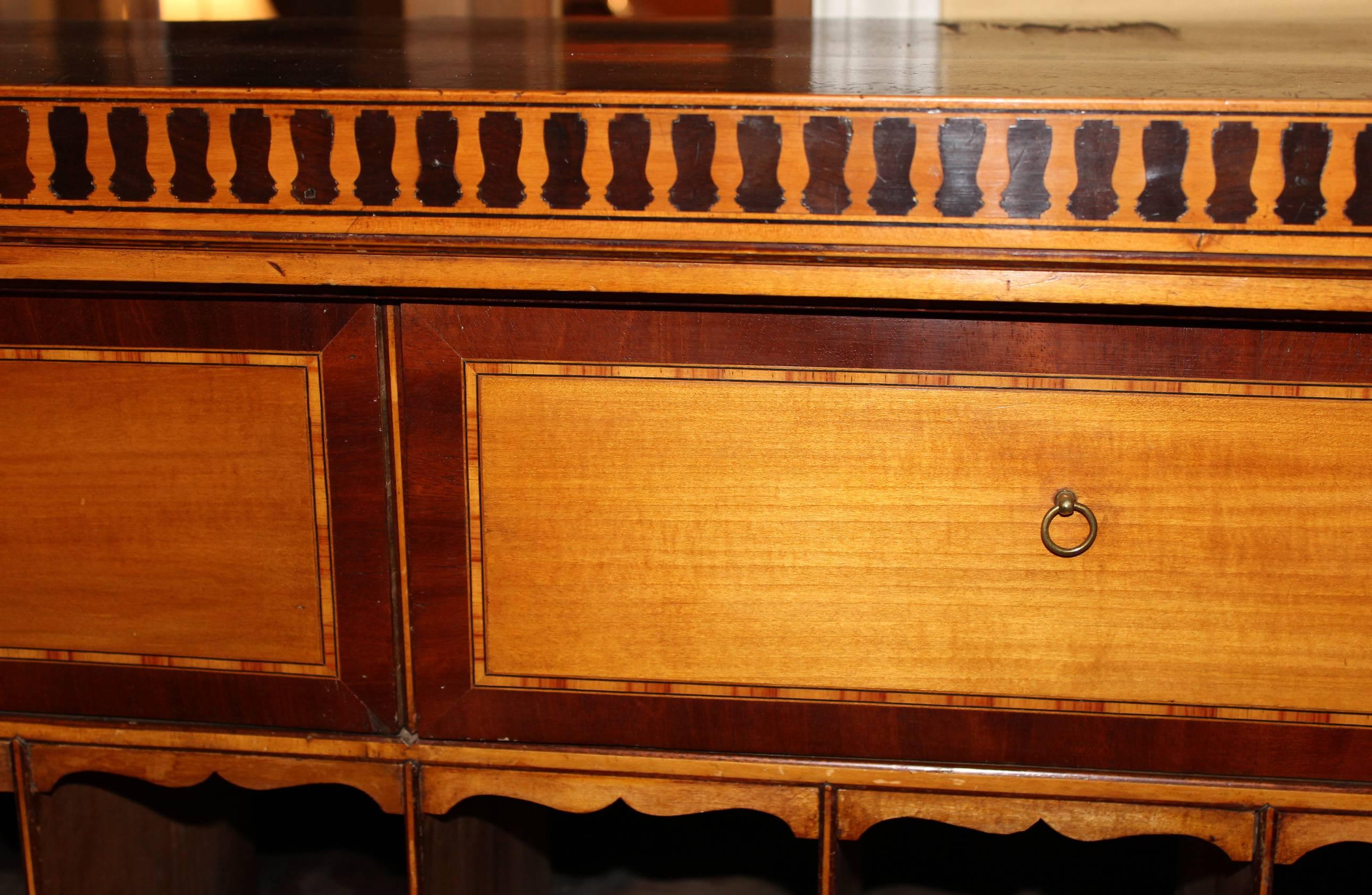Rare Two Part English Neoclassical Library Cabinet with Brushing Slide ...